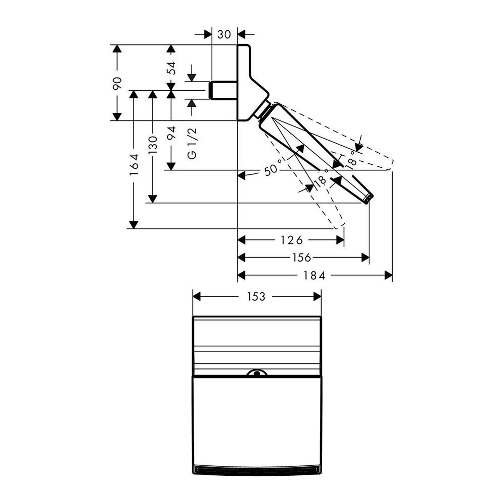Chuveiro De Parede Raindance Rainfall 150 Cromado Hansgrohe - metalbagno