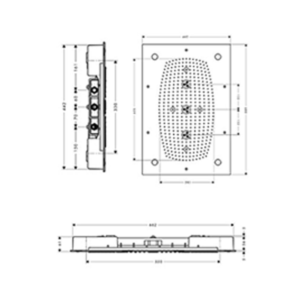 Chuveiro De Teto Com Iluminação Raindance Rainmaker Com Massageador E 3 ...