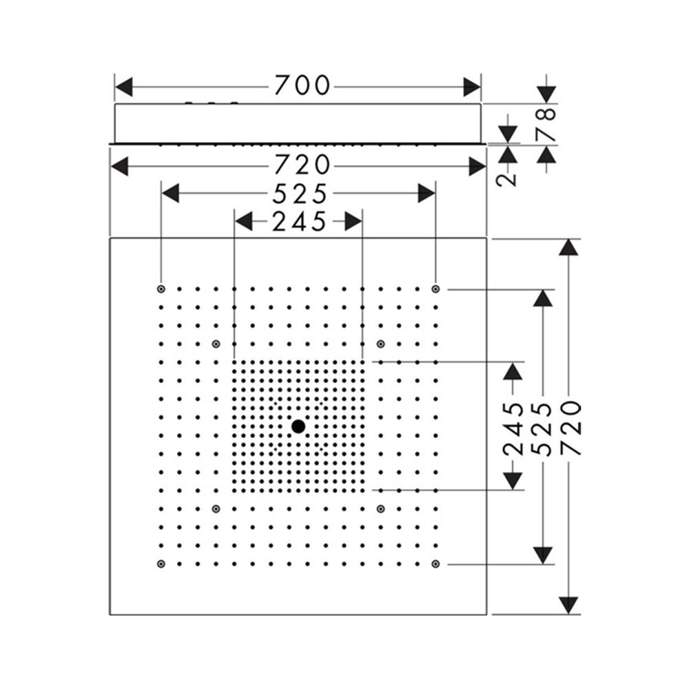 Chuveiro De Teto ShowerHeaven AXOR ShowerCollection 720x720mm Sem ...