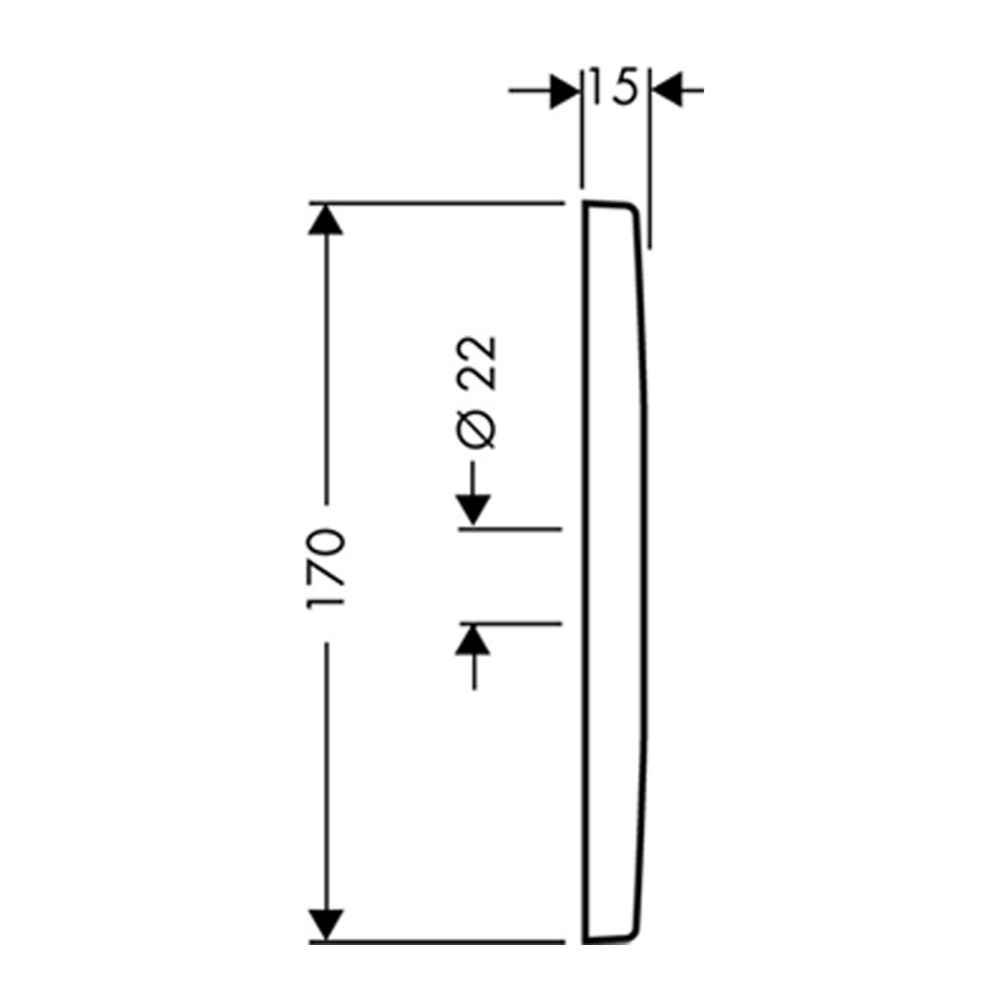 Canopla Para Chuveiro AXOR Citterio 180mm Cromado Hansgrohe - metalbagno
