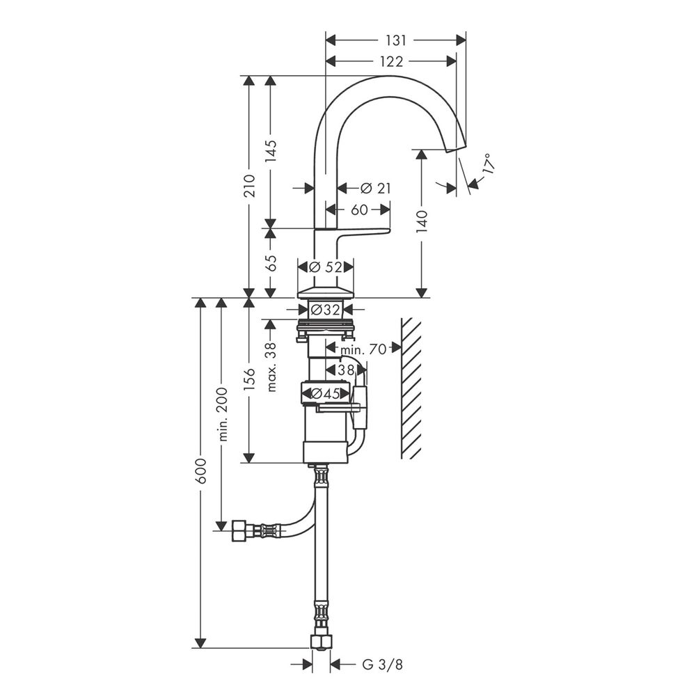 Monocomando De Lavatório AXOR One Select 140mm Cromado Hansgrohe ...