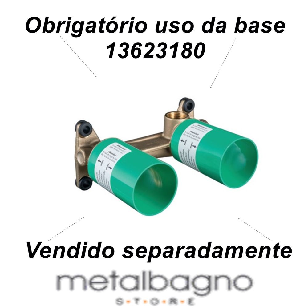 Monocomando De Parede AXOR Uno 165mm Com Chapa Acabamento Especial ...