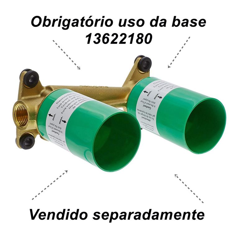 Monocomando De Parede AXOR Citterio E 221mm Com Chapa Cromado Hansgrohe ...