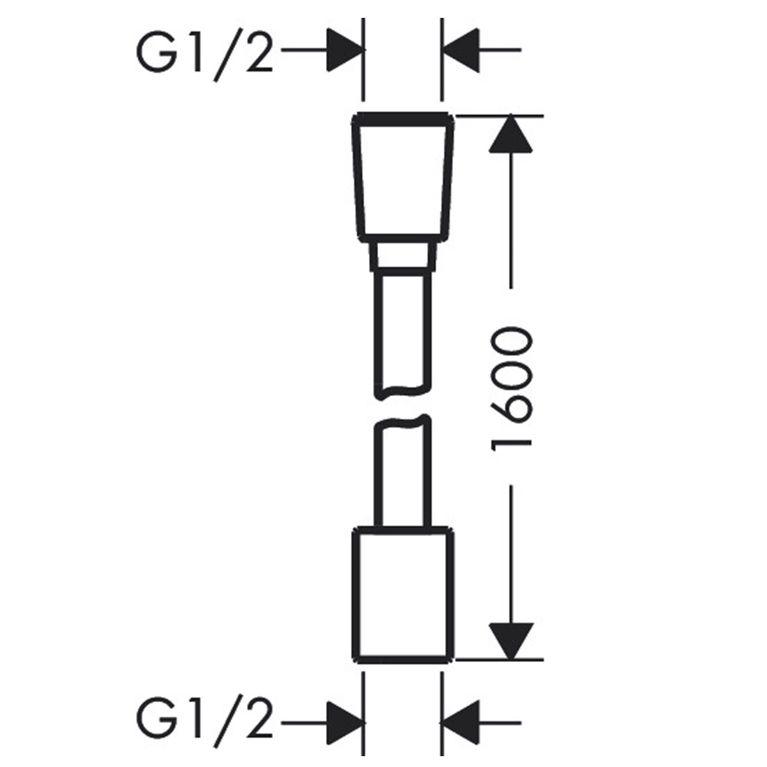 Mangueira Para Ducha Manual DesignFlex 1,60m Cromado Hansgrohe - metalbagno